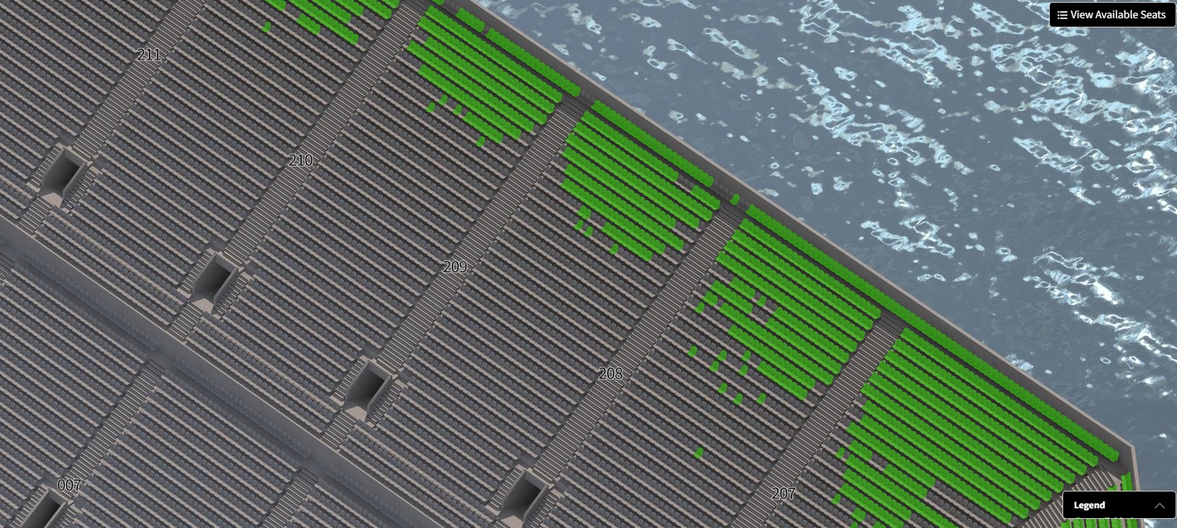 Every available seat at Bramley Moore according to the season ticket ...