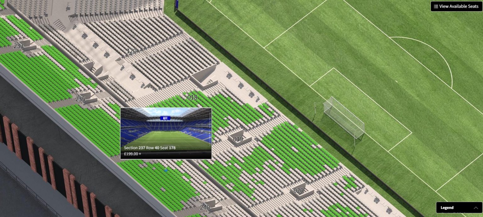 Every available seat at Bramley Moore according to the season ticket ...