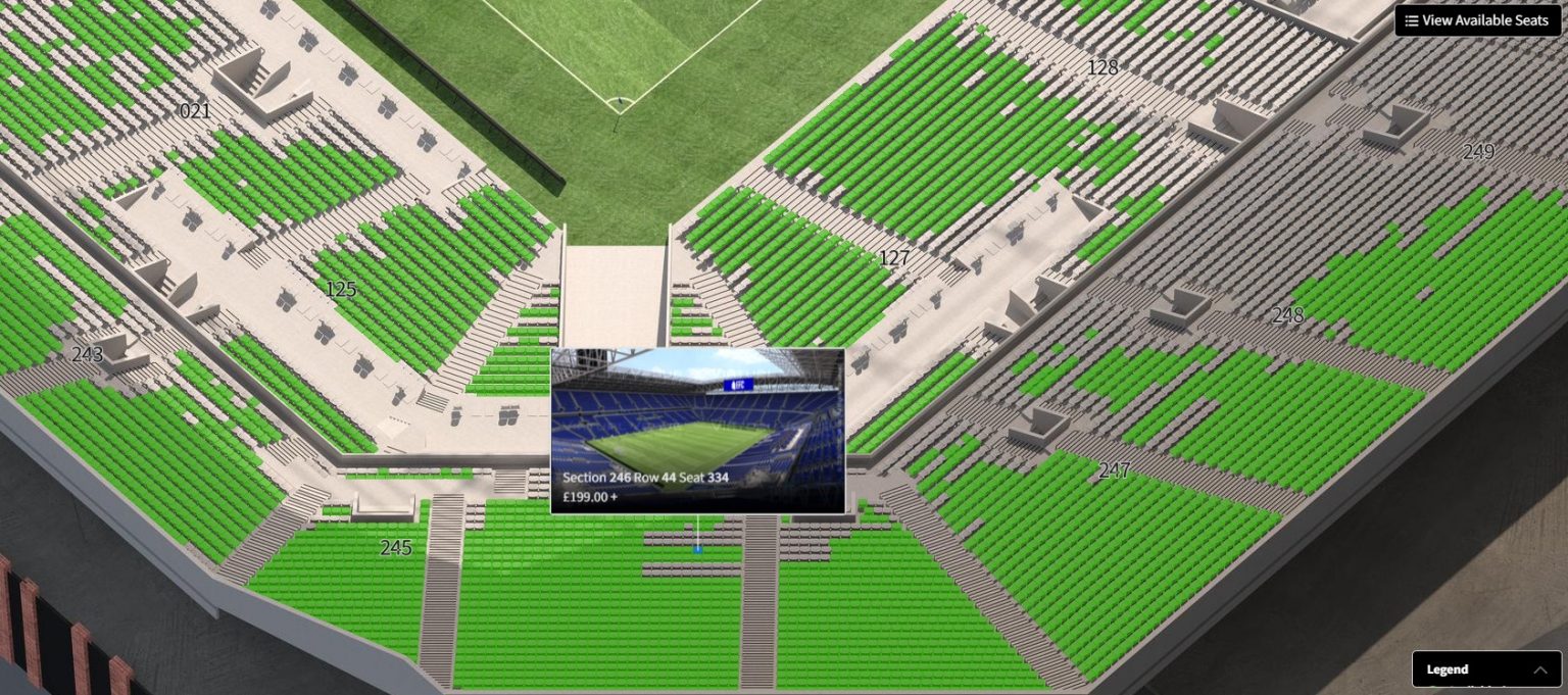 Every available seat at Bramley Moore according to the season ticket ...