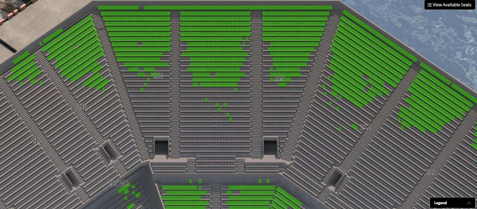 Every available seat at Bramley Moore according to the season ticket ...